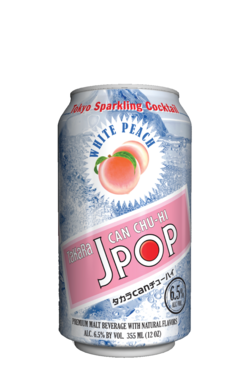 Jpop Japanese Sparkling Cocktail White Peach Flavor 12oz – Aji