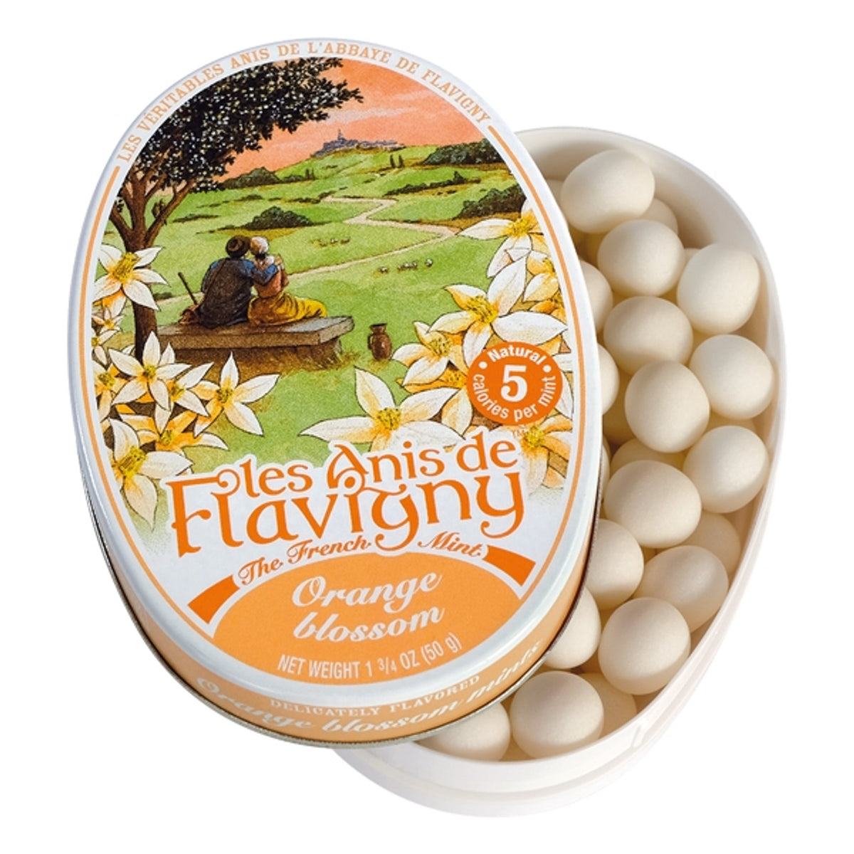 Anis de Flavigny · Orange Blossom Pastilles, oval tin· 50g (1.8 oz ...