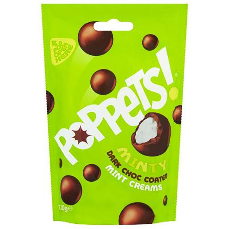 Paynes Poppets Mint Cream Dark Chocolate Pouch 4.5oz Fantastic ...